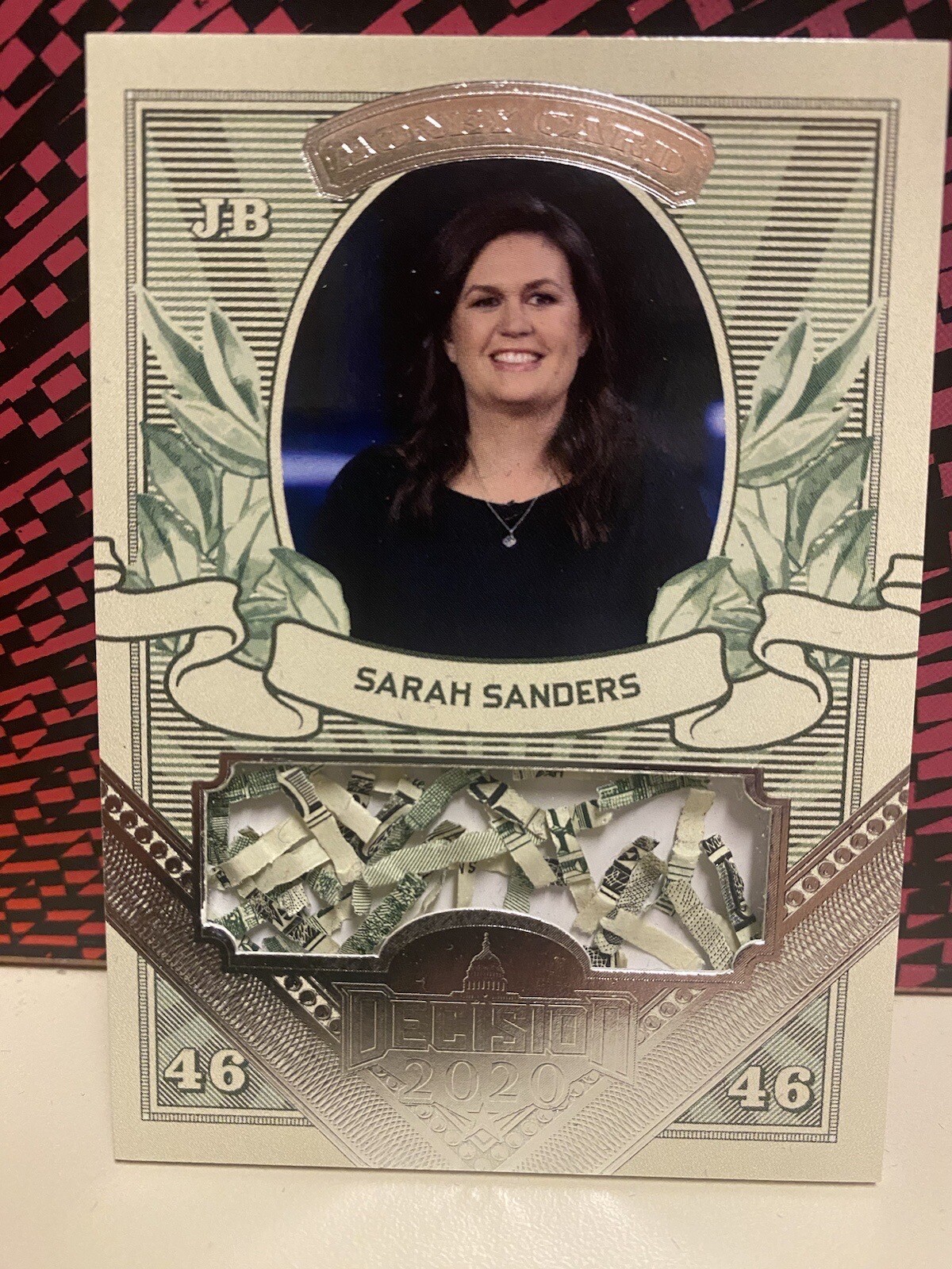 DECISION 2020 SERIES 2 CARD POLITICAL MONEY SARAH SANDERS MO61 | eBay