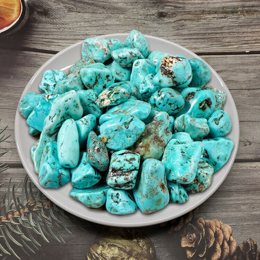 Wholesale Lot 100pcs Natural Turquoise Stone Tumble Healing Energy ...