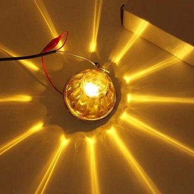 2x Amber Watermelon Light Glass Kit Clear Lens W/ 1156 LED Bulb ...