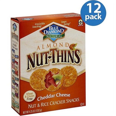 12Pk Natural Almond Nut-Thins Cheddar Cheese Nut & Rice Cracker Snacks ...