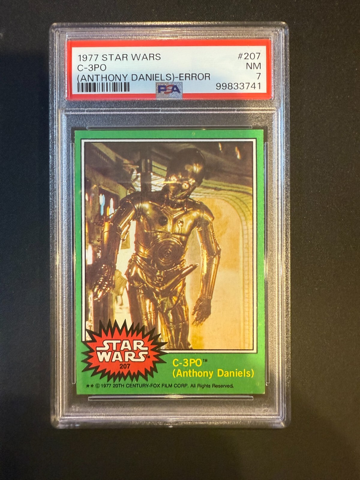 C-3PO (Anthony Daniels) 1977 Topps #207 Error Price Guide - Sports Card ...