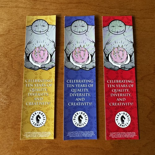 ~Dark Horse COMICS 10th Anniversary BOOKMARK Set of 3~Paul CHADWICK ...