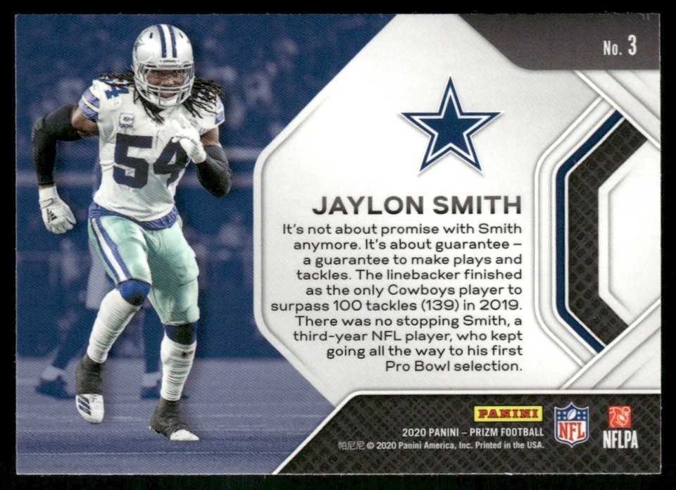 2020 Panini Prizm Unstoppable Jaylon Smith #3 BG6 | eBay