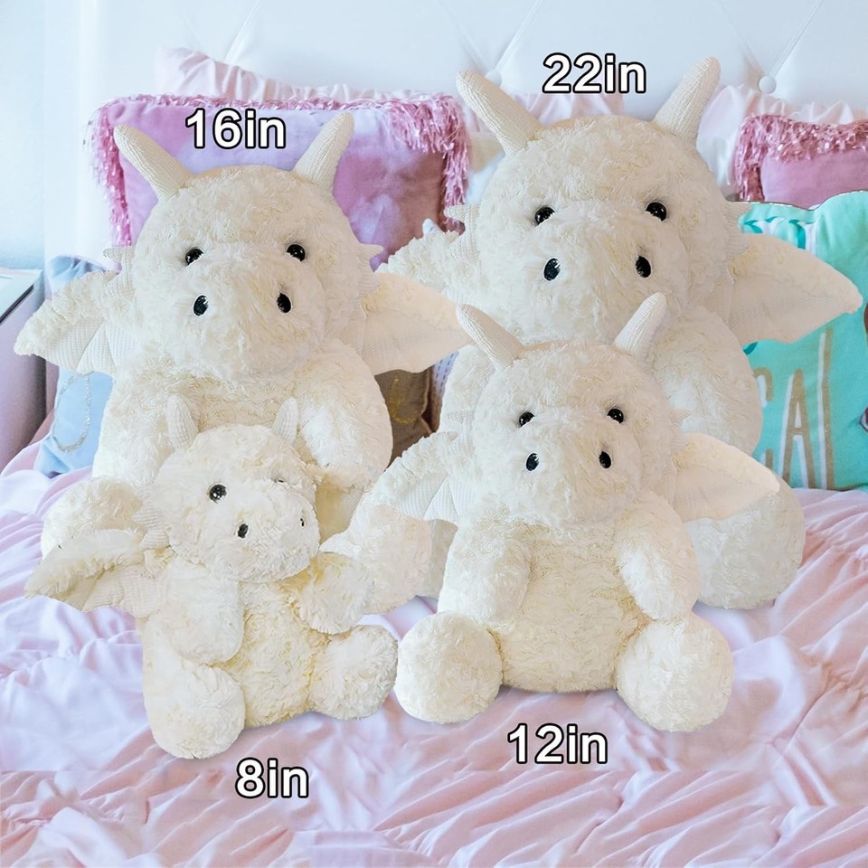 Little Flying Dragon - Cute Stuffed Animal Plush Toy - 7.87in/20cm, White | eBay