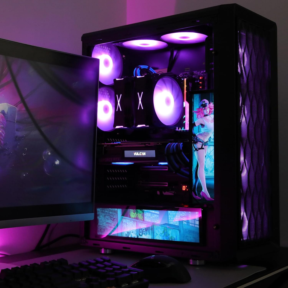 Display Board W/Led Lights for Computer PC Case Decor Full HD 2K Multi ...