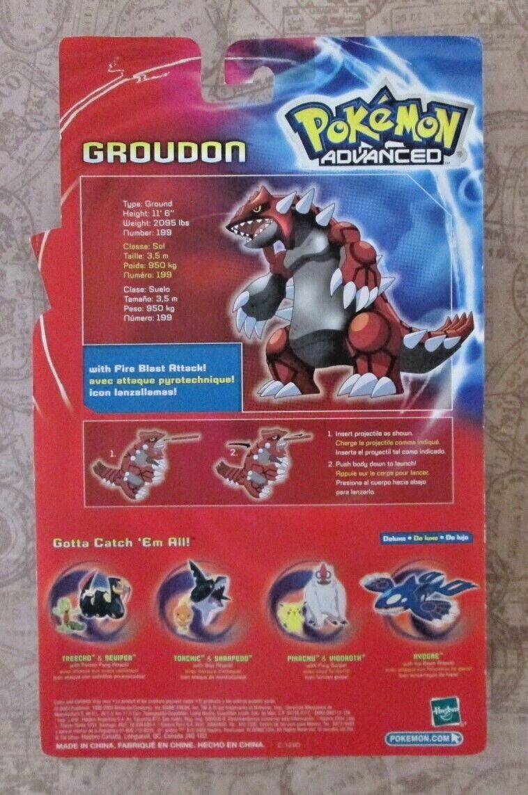 POKEMON ADVANCED GROUDON FIGURE HASBRO 2003 RARE!! | eBay