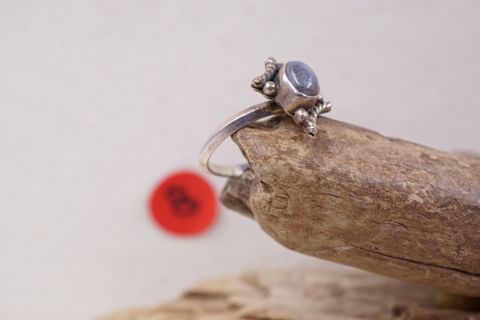 Vintage Native American Sterling Silver Moonstone Cabochon Ring Sz 6.5 ...