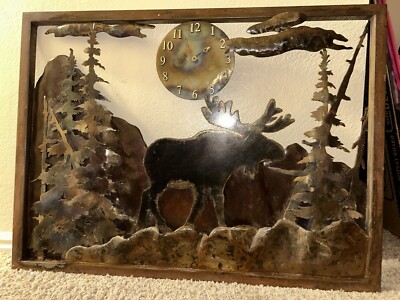 Moose Clock | eBay