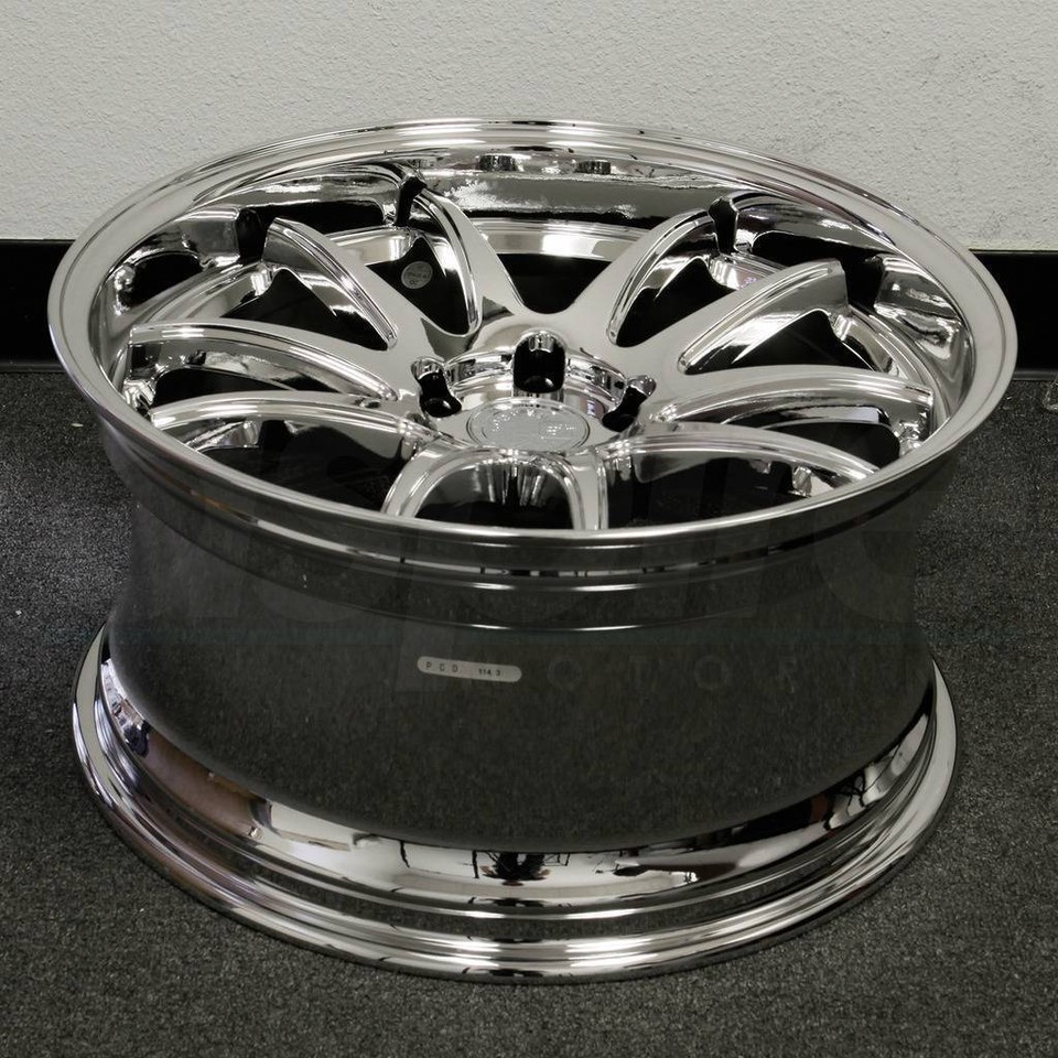 19" AodHan DS02 Wheels 19x9.5 +22 / 19x11 +22 5x114.3 Vacuum Chrome ...