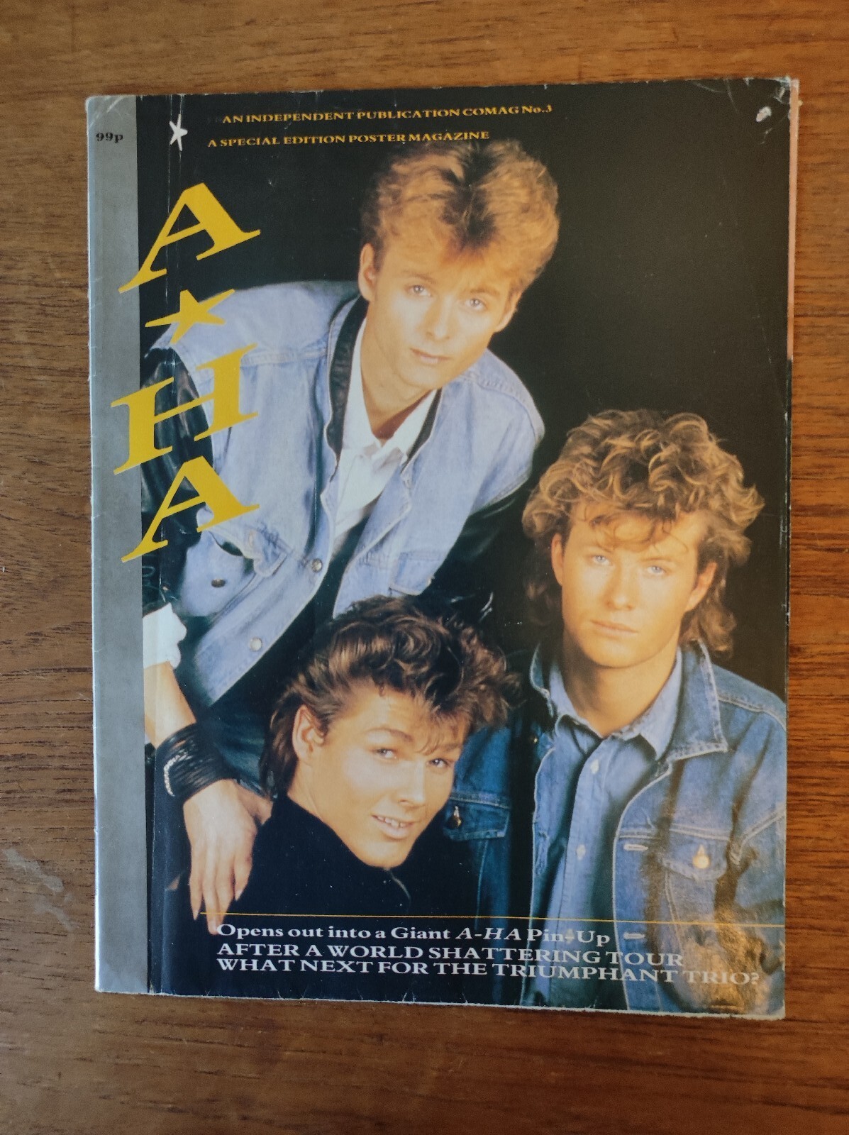 A-HA Aha UK Article Opens Out to Gigant Poster Morten Harket Pål Paul ...