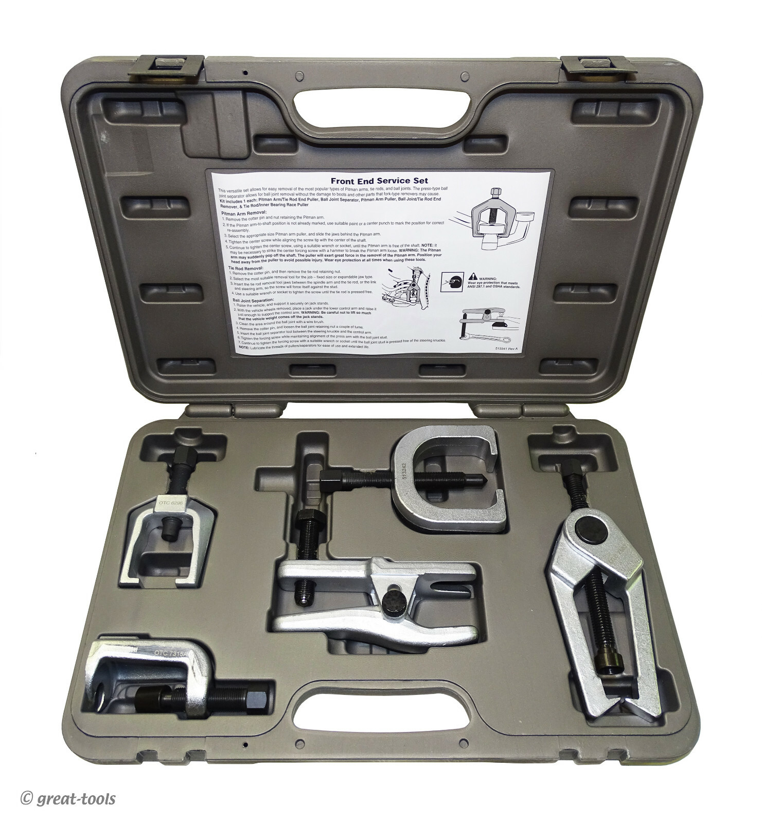 AUTOMOTIVE FRONT END SERVICE SET – steering tools – pullers – OTC hand ...