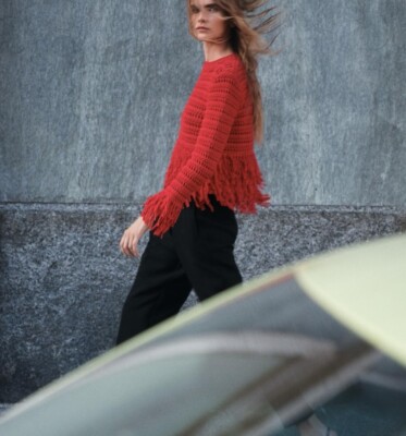 ZARA WOMAN NWT SS24 RED FRINGED KNIT SWEATER ALL SIZES 1822/102 | eBay UK
