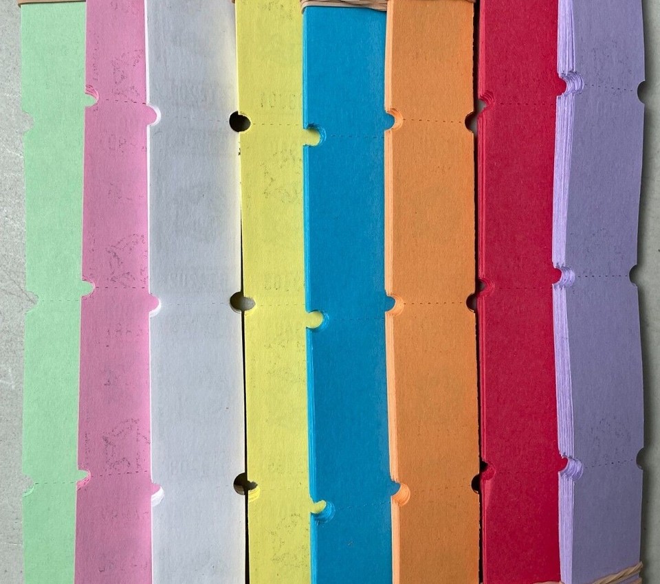 Star Raffle Tickets Single Stub Roll of 1000 Carnival Fun Fair Festival ...