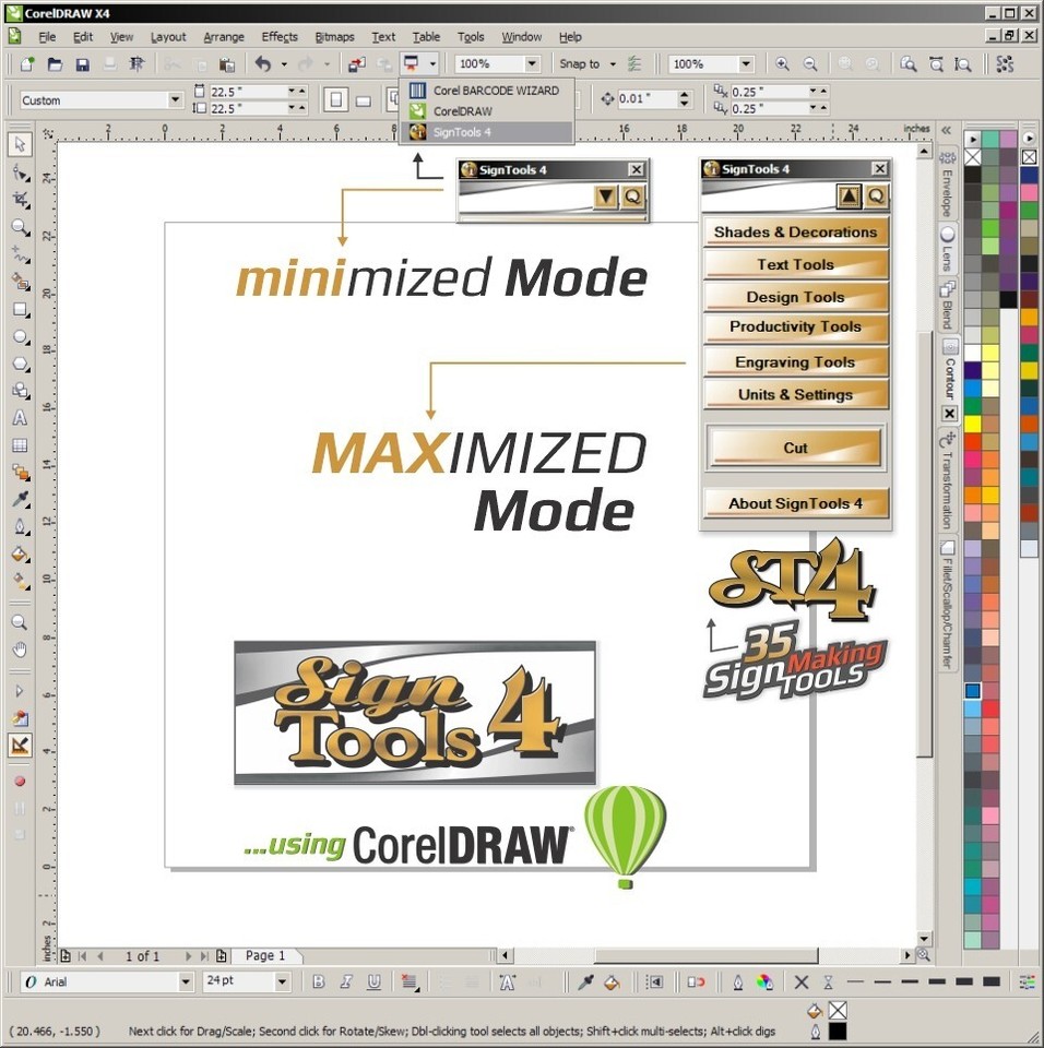 BEST software for Roland Vinyl Cutter, SignTools 4 CorelDRAW & Adobe ...