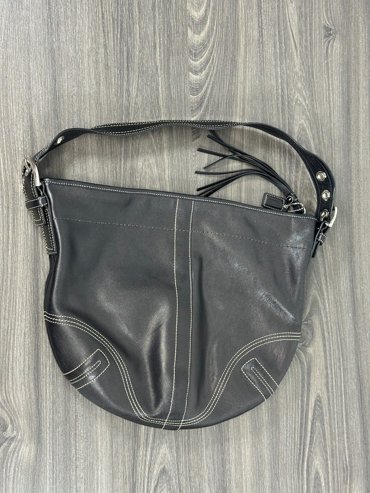 Vintage Coach Soho Hobo Y2K Black Leather Shoulder Bag 8A03 – VERY NICE ...