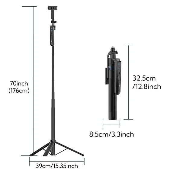 Auto Face Tracking 360 Rotation Smartphone Tripod for YouTube & Tik Tok ...