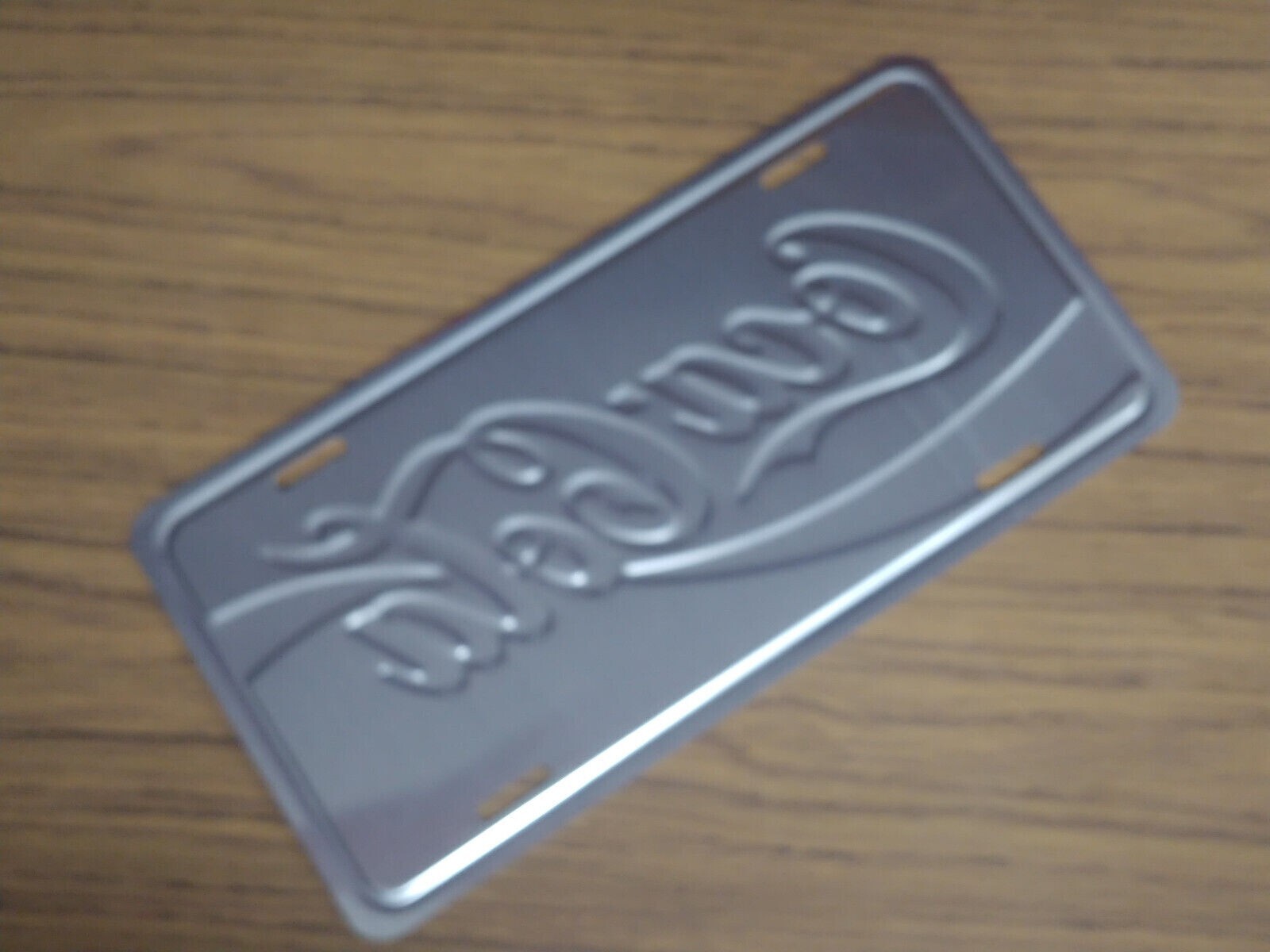 COCA COLA EMBOSSED METAL LICENSE PLATE VINTAGE AUTO TAG OLD STOCK #2727 ...
