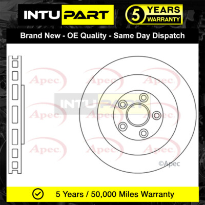 Fits Jaguar F-Type XK XF XJ 3.0 5.0 IntuPart Rear 1x Brake Disc ...