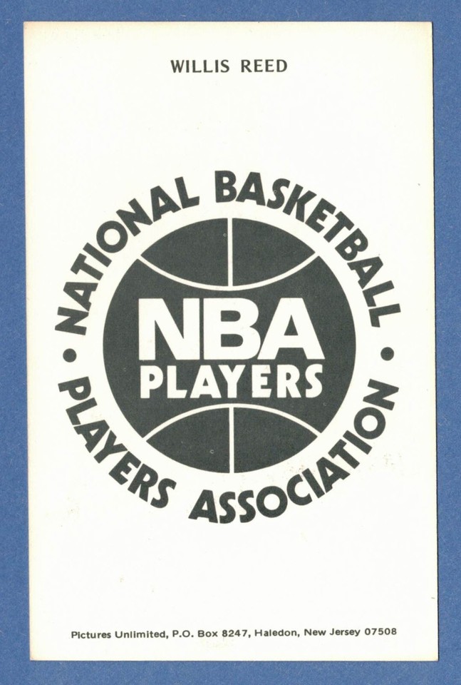 1973 NBA Players Association Postcard Willis Reed New York Knicks SP ...