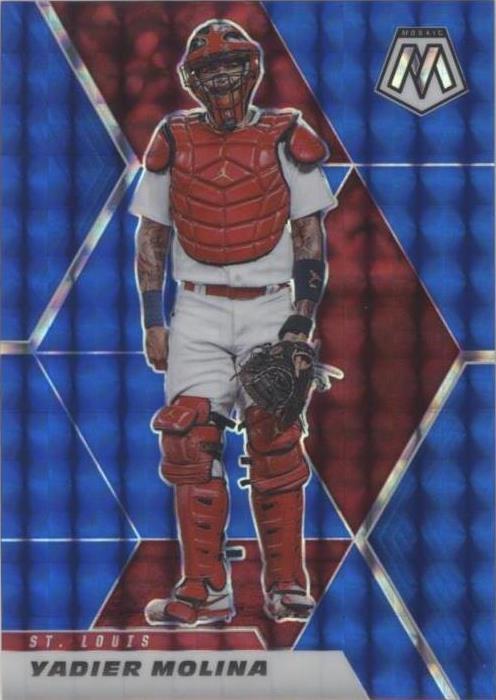 2021 Panini Mosaic - Yadier Molina #189 Blue Mosaic Prizm /99 for sale ...
