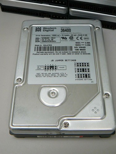 Western Digital Caviar 36400 Hard Drive. 6448 Meg IDE - AC36400 ...