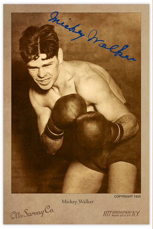 MICKEY WALKER 1925 Boxing Champion Legend Cabinet Card Vintage Photo ...