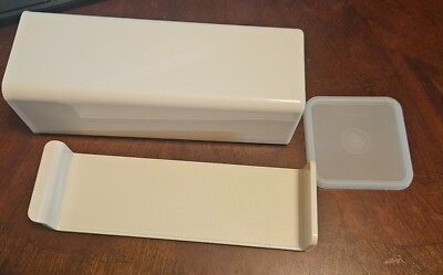 TUPPERWARE 1696-3 Cracker Keeper w/ Lid 1697-1 & Tray 1698-10 Almond ...