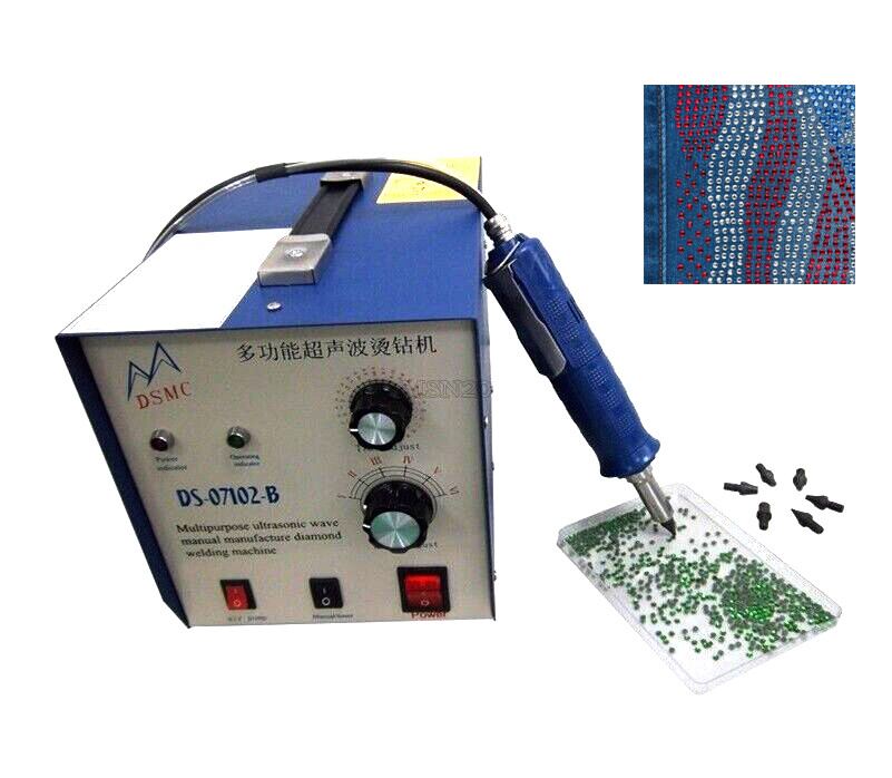 Ultrasonic Hotfix Rhinestone Machine Diamond Setting Machine with 7 ...