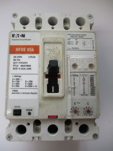 EATON CAT# HFDE322521 225 AMP 600VAC CIRCUIT BREAKER, 3 POLE, | eBay