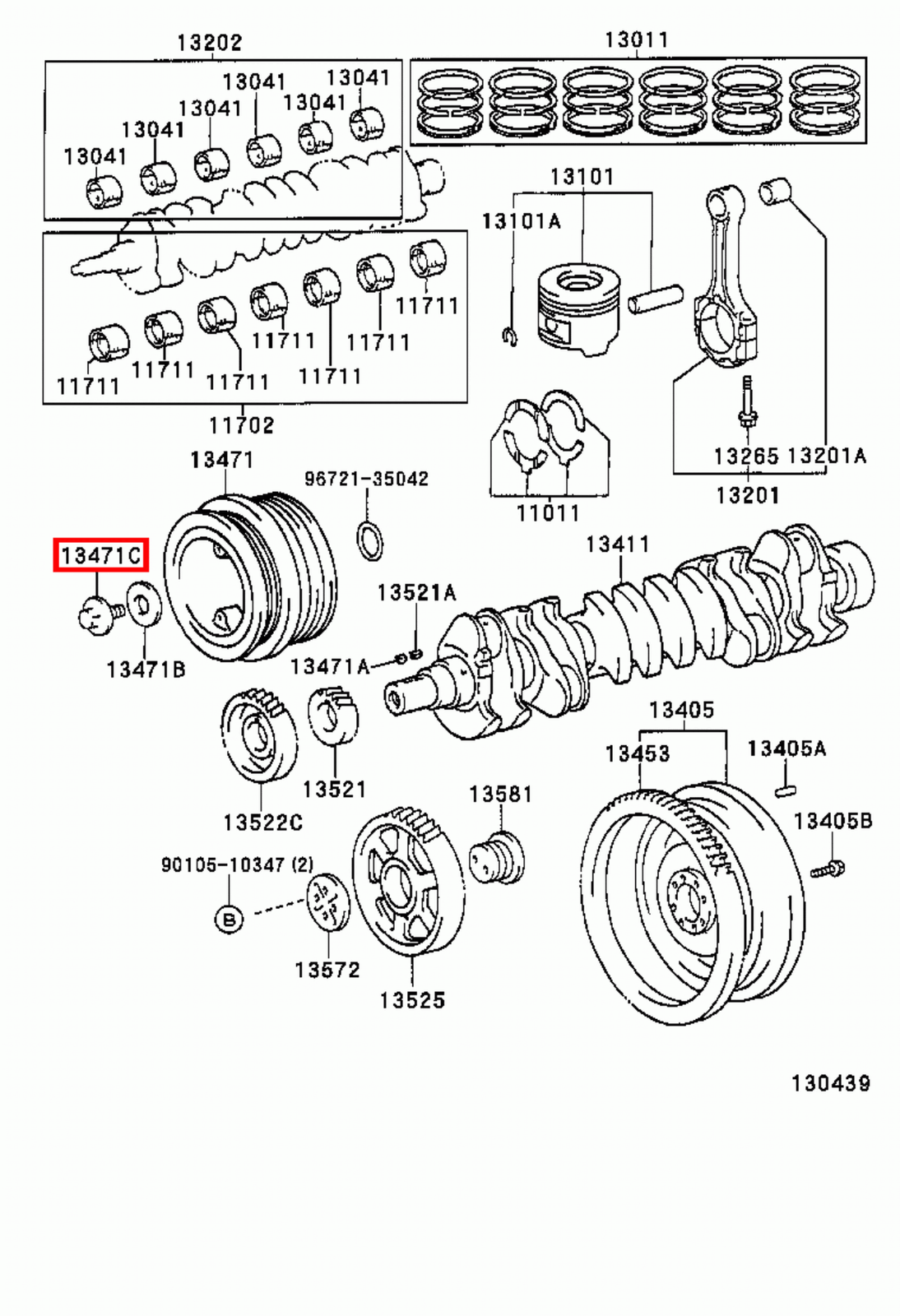 Genuine LandCruiser 80 Series 1HD 1HZ Crankshaft Harmonic Balancer Pulley Bolt | eBay