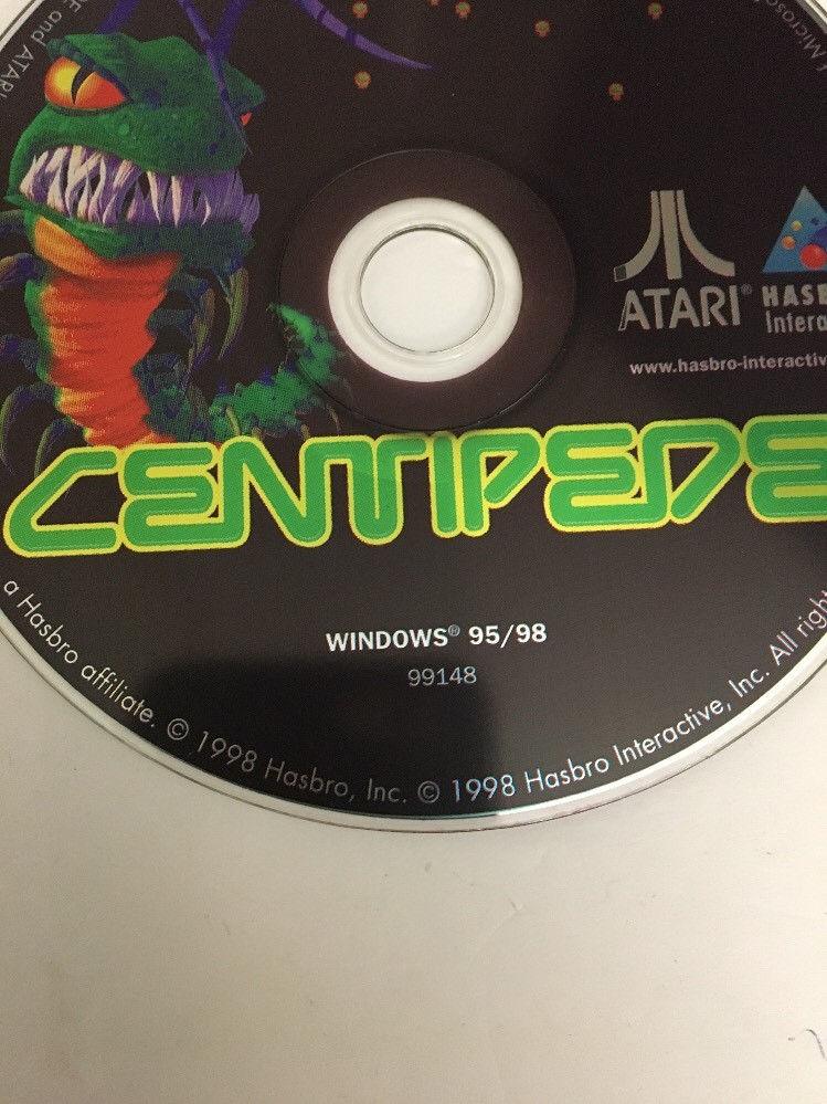 Centipede windows 95/98 PC CD Rom game Hasbro Atari 1998-TESTED-RARE ...