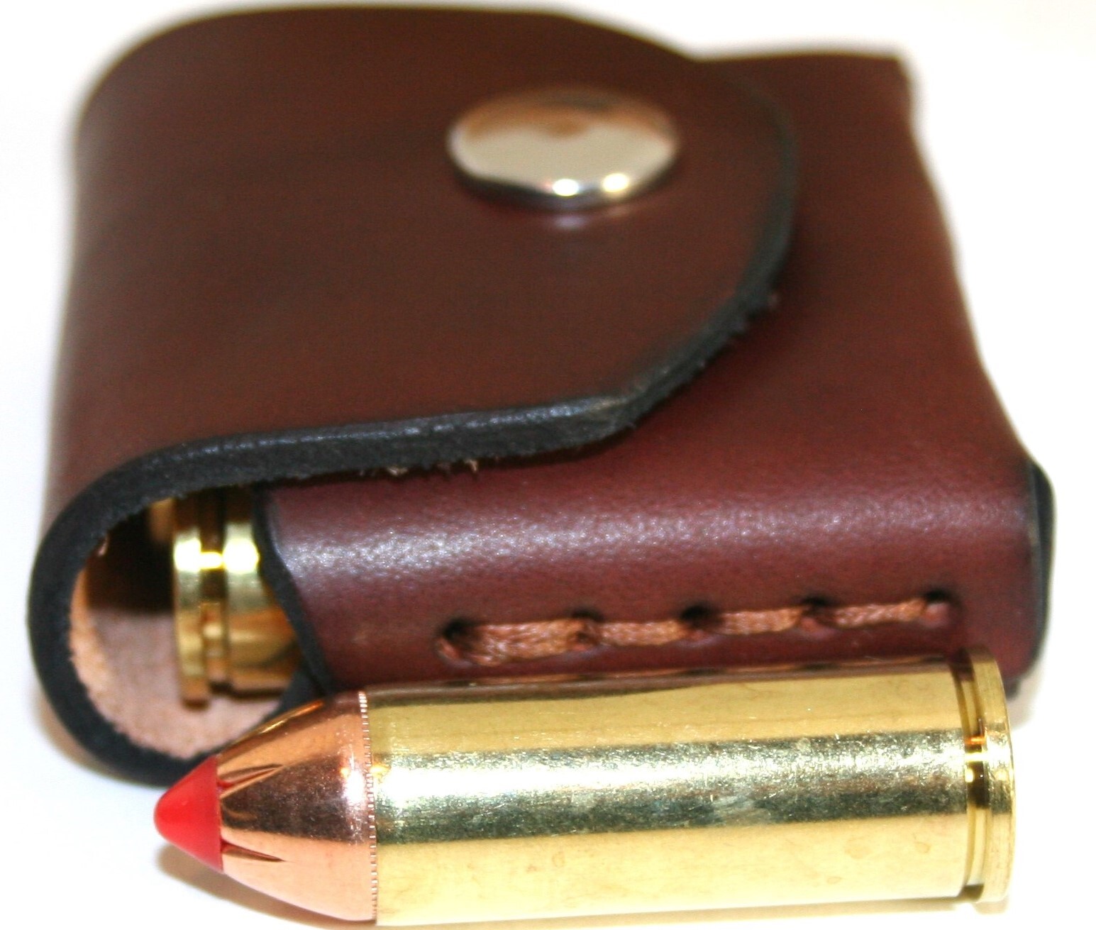 410 Ammo holder Bond Arms, leather, for 2.5 shells, & 45LC pocket carry ...