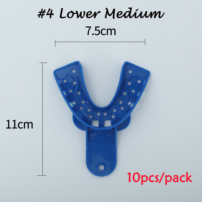 2/10Pcs Dental Plastic Impression Trays Denture Material Dental Tray ...