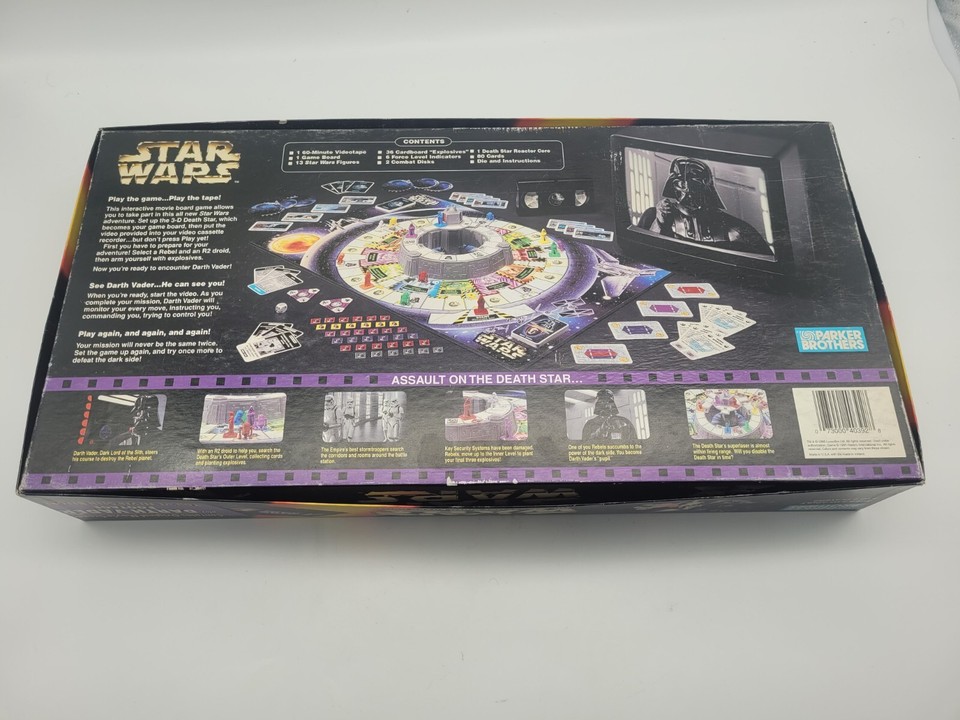Vintage COMPLETE 1996 Star Wars The Interactive VHS Video Board Game ...