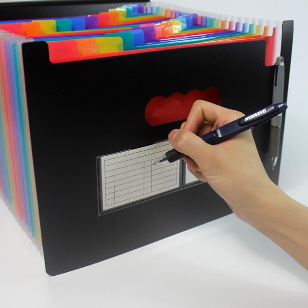 Expanding File Organiser 24 Pocket Box Office A4 Folder Document Paper ...