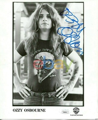 OZZY OSBOURNE Autographed 8X10 B&W Promo Photo reprint | eBay