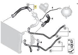 Lower Radiator Hose Genuine BMW F25 X3 F26 X4 2.0i 2.8i 17127639213 | eBay