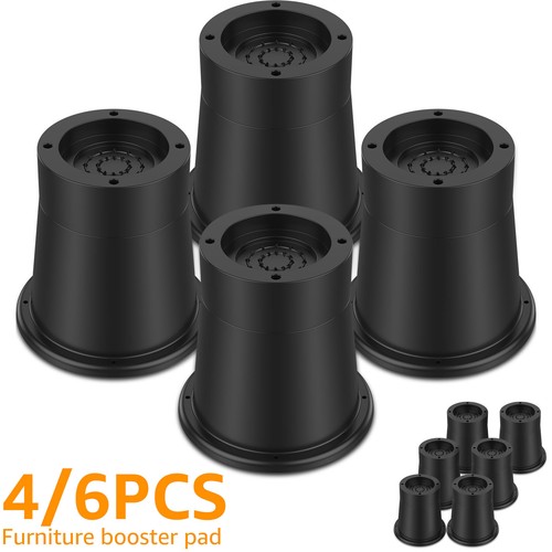 Bed Risers Round Furniture Risers Rubber Sofa Riser Supports Up to 6000 ...