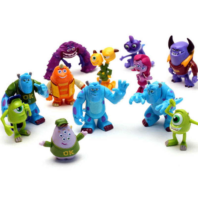 12Pcs Monsters University Mike Sully Monsters Inc Action Figure Kids ...