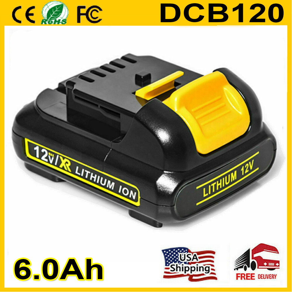 FOR DEWALT DCB120 12V 12 VOLT 6.0Ah MAX Lithium Ion Battery Pack DCB127 ...