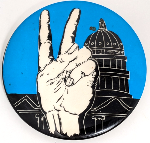 Vintage 1969 March on Washington Peace Anti Vietnam War Protest Button ...