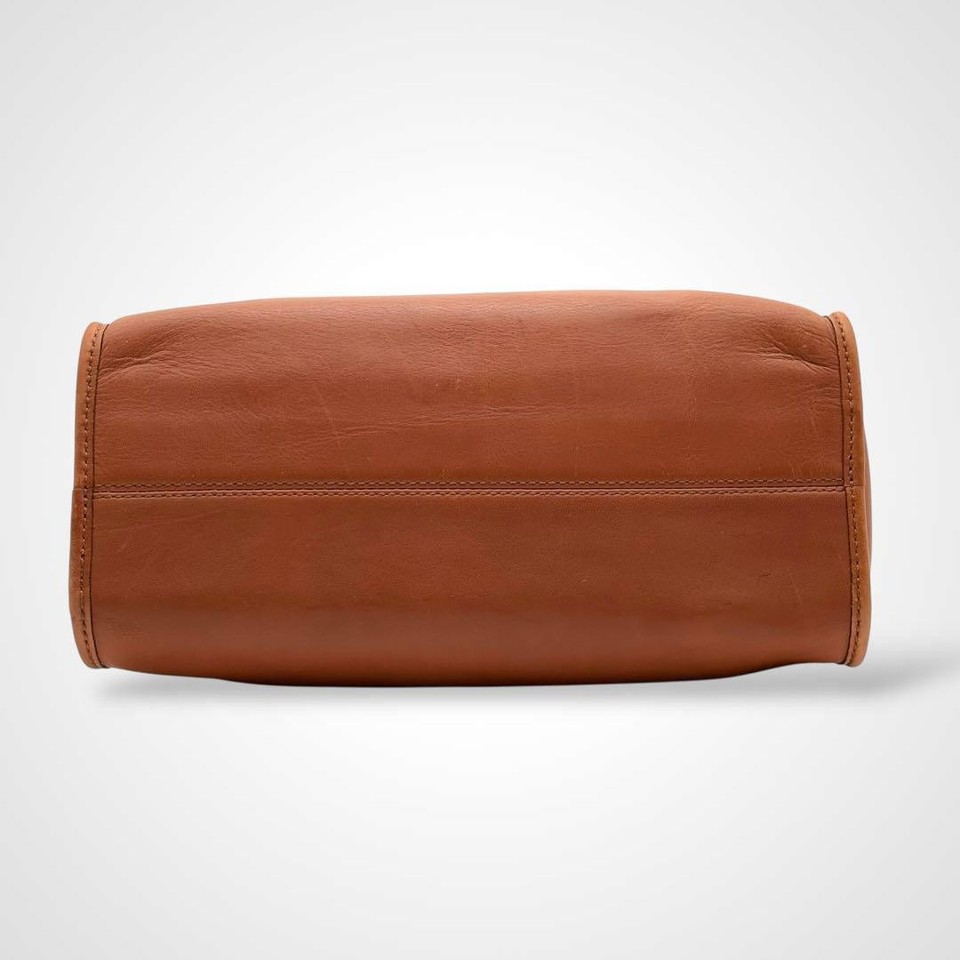 [Near Mint] Old COACH 17995 Camel Brown Mini Boston Bag Grab Tan ...