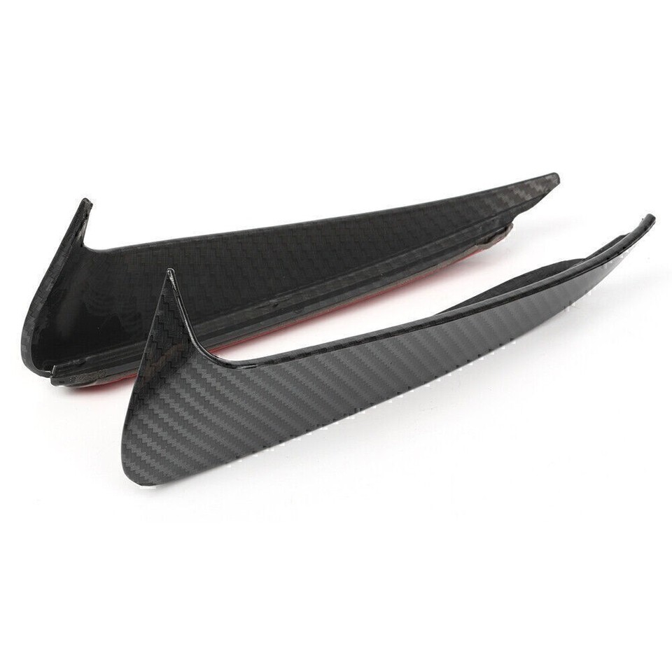 Carbon Fiber Style Rear Canard/Air Vent Spoiler Cover Trim For Benz ...