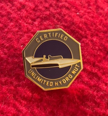 VINTAGE 1986 UNLIMITED HOF MUSEUM "CERTIFIED HYDRO NUT" METAL ...