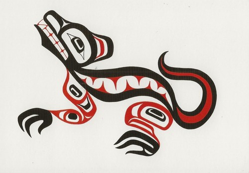 Postcard Corey W. Moraes "Lone Wolf" 1999 Tsimshian British Columbia ...