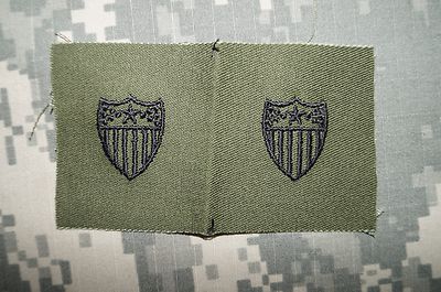 RARE US Army Adjutant General AG Officer Branch Insignia Sew-on BDU OD ...
