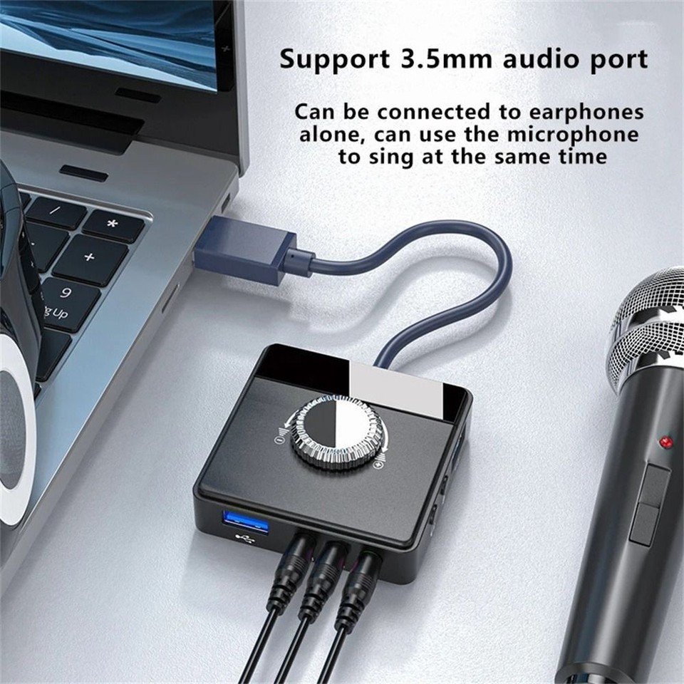 USB Sound Adapter External Audio Card Stereo Sound Card External Sound ...