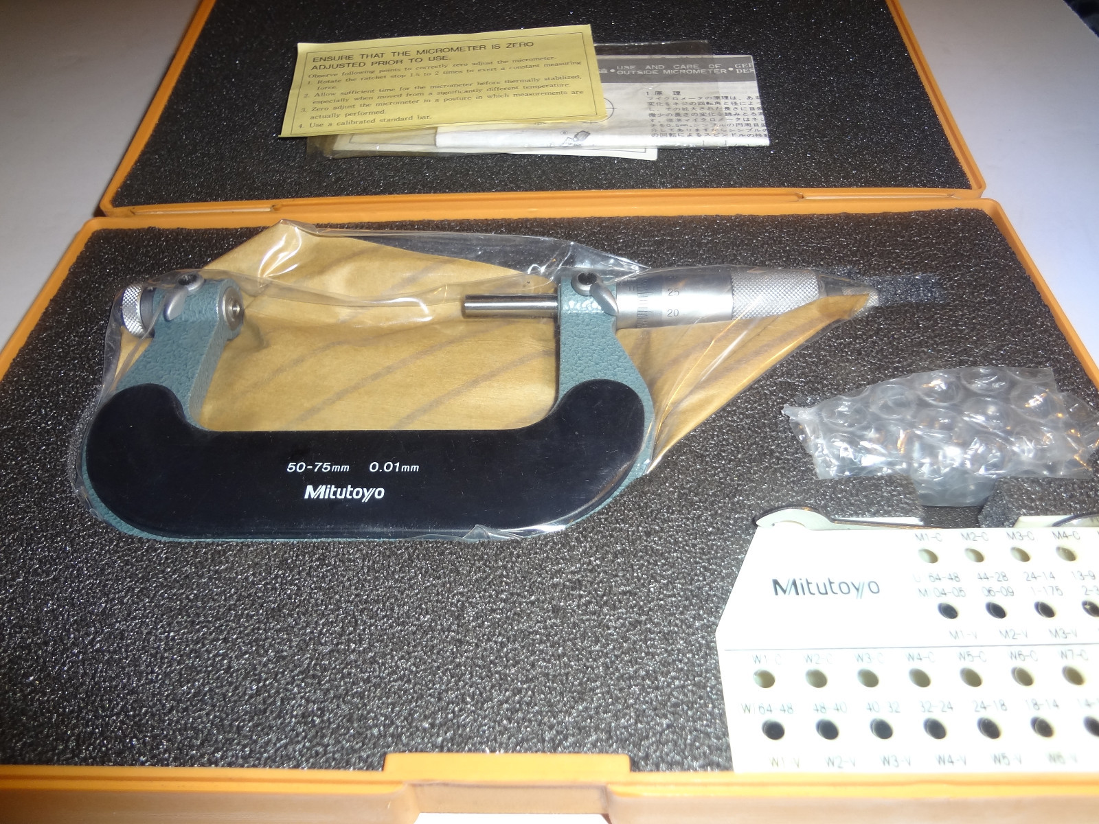 Mitutoyo Screw Thread Pitch Micrometer 126-127 (50-75mm ...