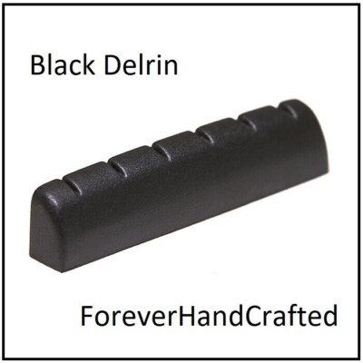 GeetarGizmos BLACK REPLACEMENT Delrin Nut handmade for Guitar - 1 11/16 ...