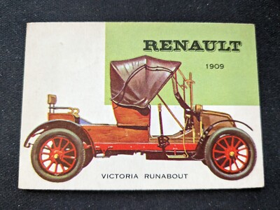 1954 Topps World on Wheels # 32 1909 Renault Victoria Runabout (VG/EX ...